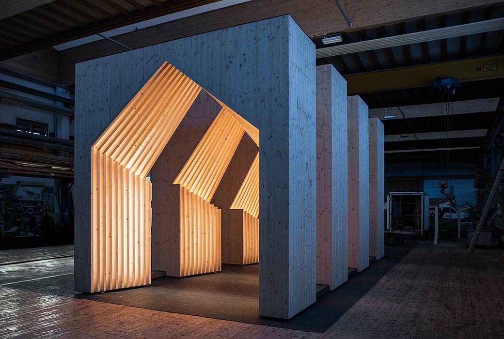 Vom Baum zum Haus - Installation wood passage on Tour | proHolz Bayern
